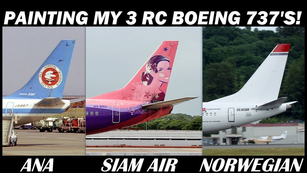 Painting My New 3 RC 737 Airplanes! - YouTube
