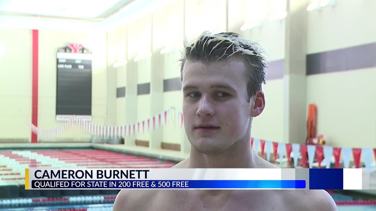 Canfield swim team duo excited for State environment - YouTube