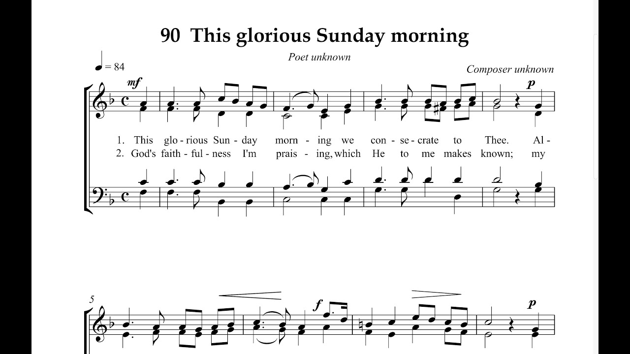 Hymn Collection 090 This glorious sunday morning - YouTube