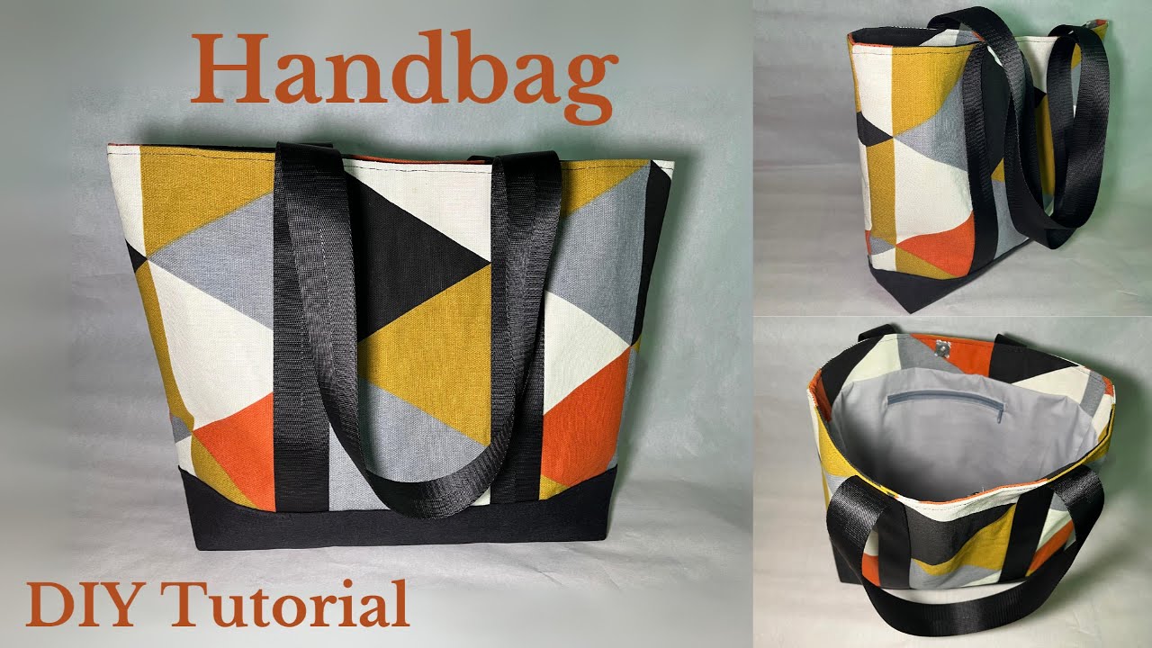 Easy DIY Tutorial to sew a Handbag Step by Step - YouTube