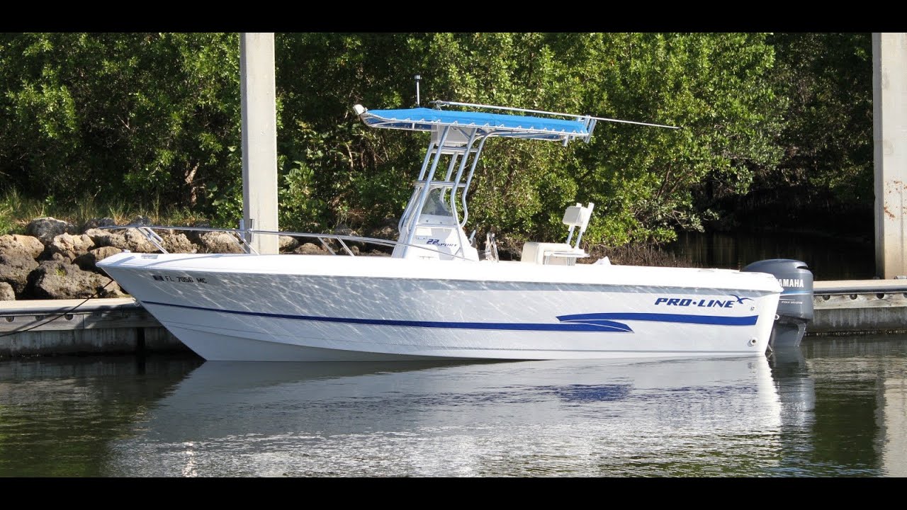 SOLD - 2003 Pro-Line 22 Sport / 2005 Yamaha 225 Four Stroke - Video ...