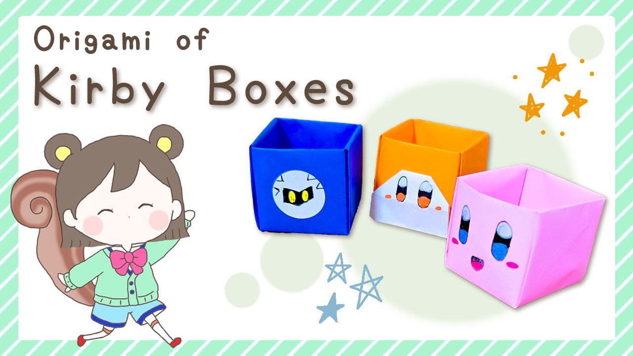 Kirby, Meta Knight & Waddle Dee Origami Boxes | Relaxing Paper Folding ...