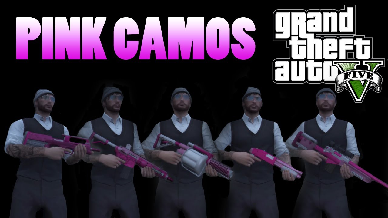 GTA 5 ONLINE: Pink Weapon Camo Showcase - YouTube