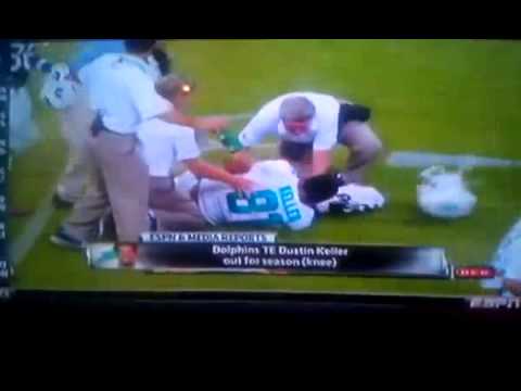 Dustin Keller LEG injury !!! - YouTube
