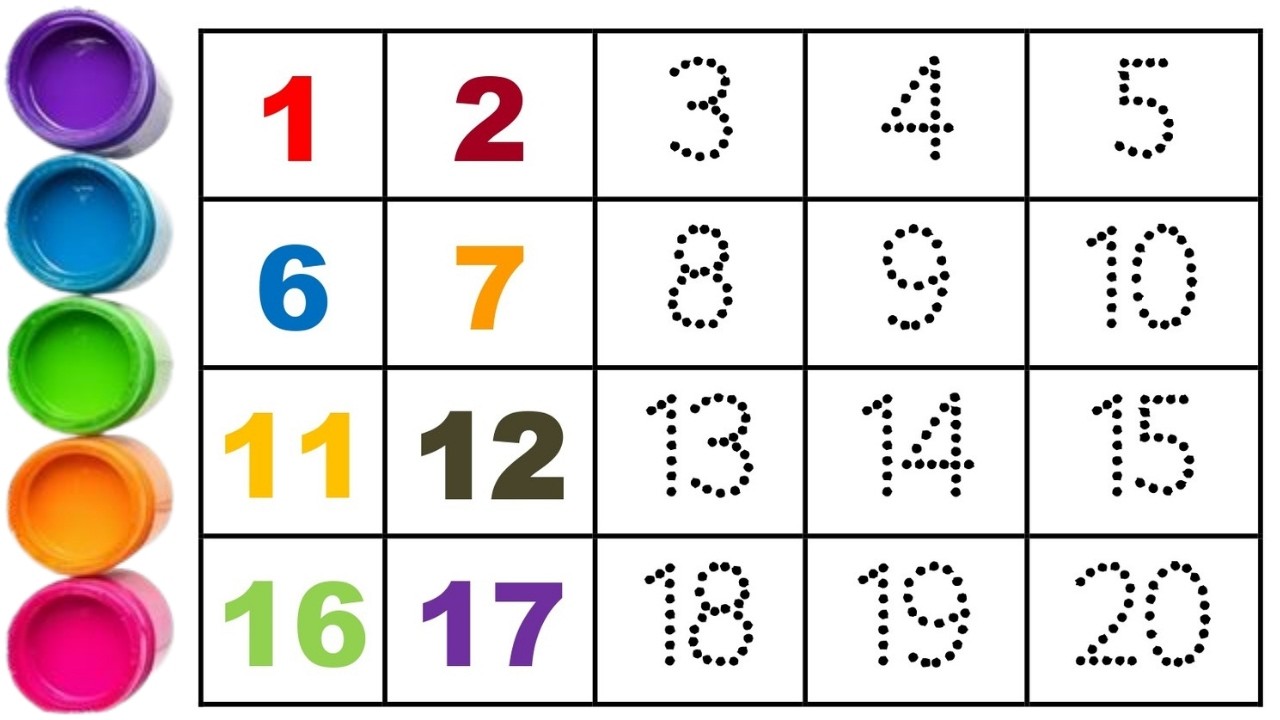 Numbers 1–20 for Kids 🌈 Counting & Writing Practice | Preschool ...