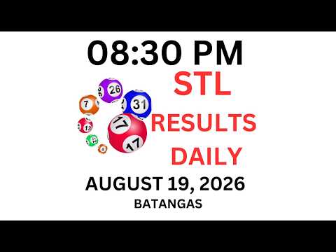 LIVE UPDATES: STL Batangas 8:30 PM Draw - August 19, 2026