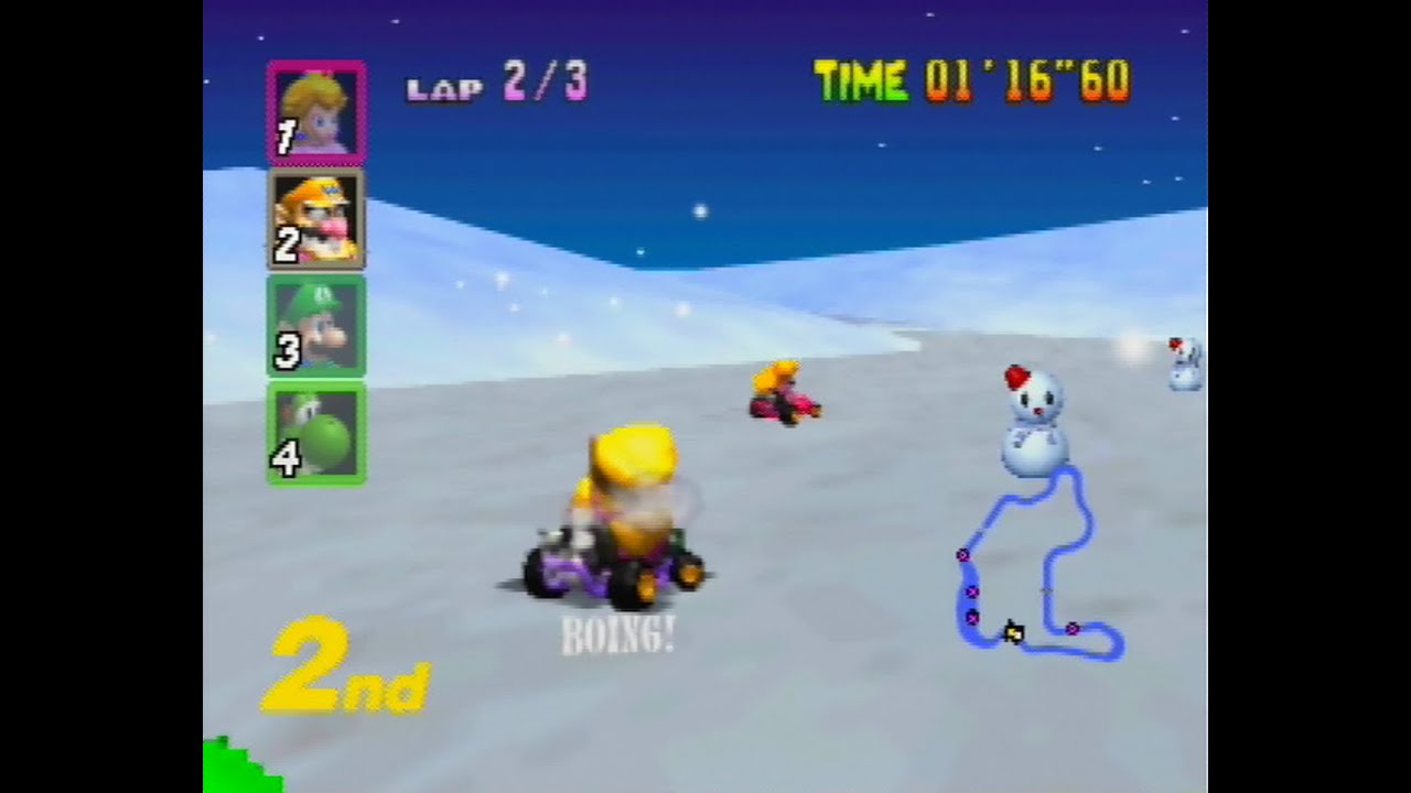 Mario Kart 64 - Frappe Snowland [N64] - YouTube