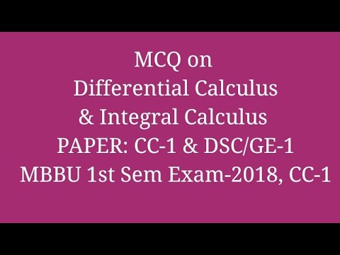 Differential & Integral Calculus objective questions (MCQ) with Answer ...