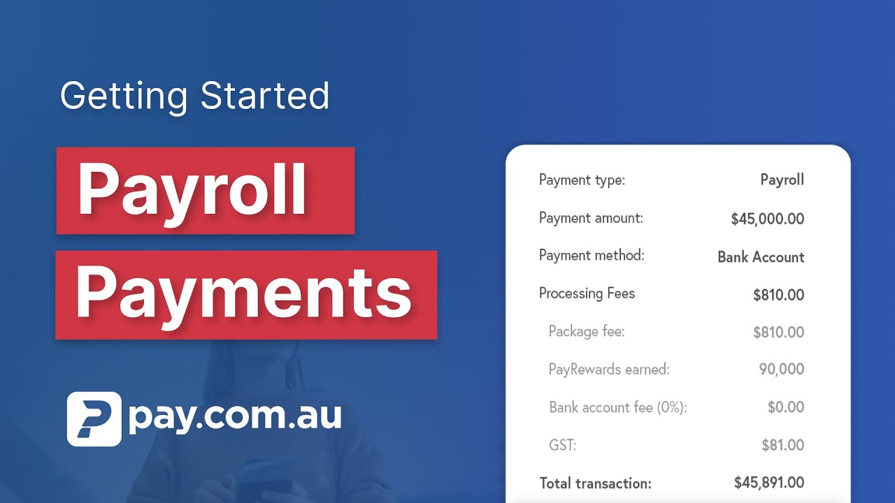 How to make a payroll payment in pay.com.au - YouTube