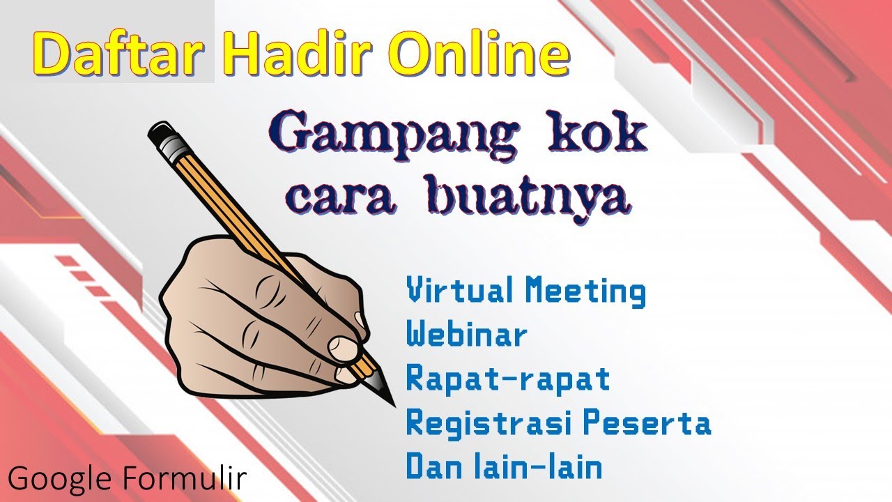 Cara Mudah Membuat Daftar Hadir Online, Form Registrasi Peserta - YouTube