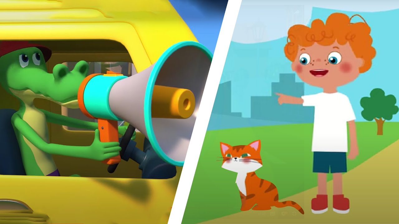 😺Meow Meow Kitty 🚙 Cars and Trucks 🚙 and Crocodile - Nursery Rhymes ...
