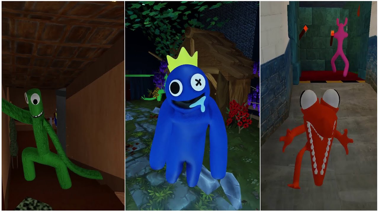 Rainbow Friends Playing As Blue Green & Orange ROBLOX - YouTube