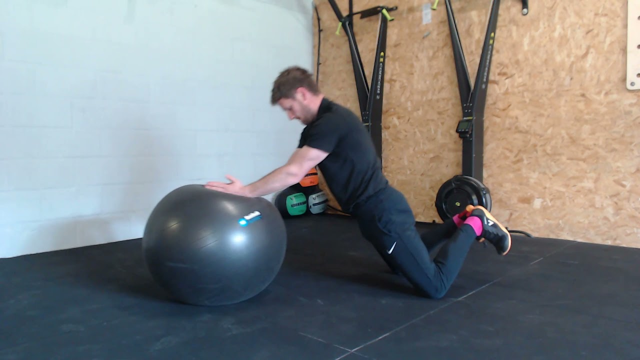 Ski / Snowboard Prep - Stability Ball Roll Out - YouTube