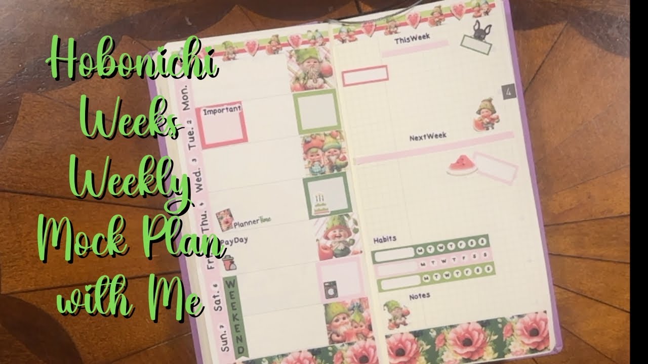 Hobonichi Weeks Weekly Mock Plan with Me - YouTube