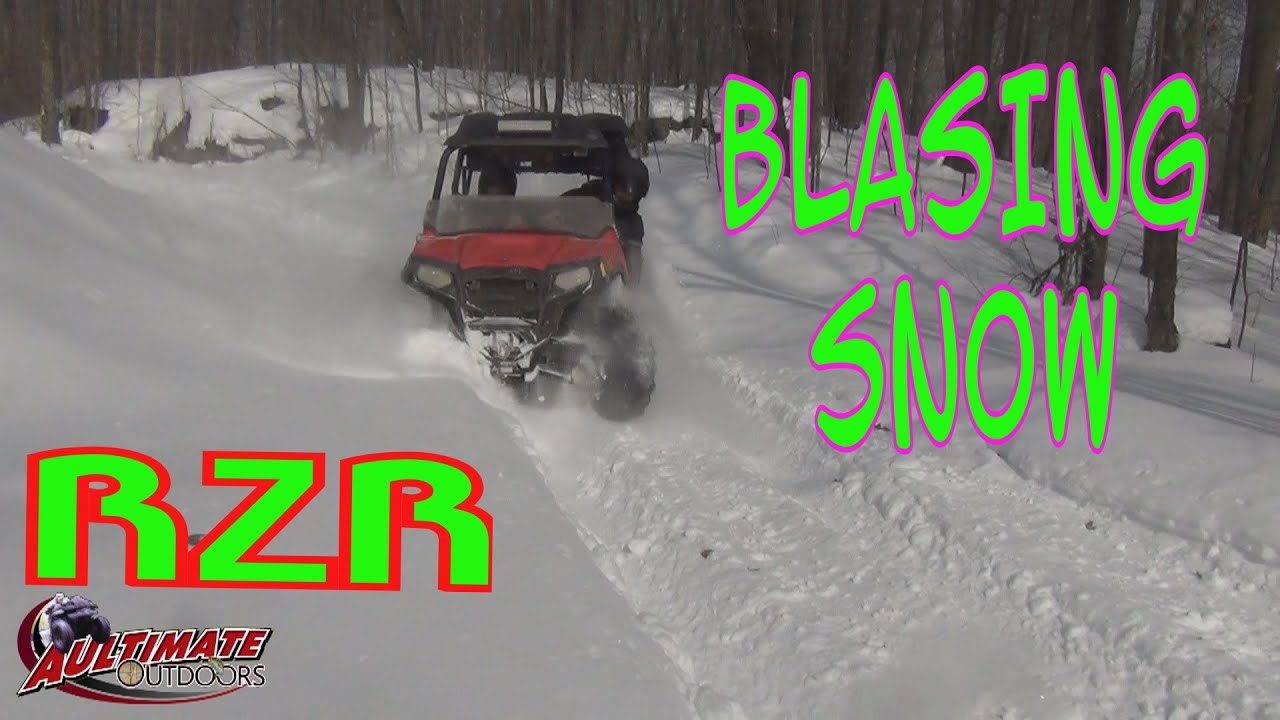 POLARIS RZR BLASTING SNOW! WINTER RIDE PART 2 - YouTube