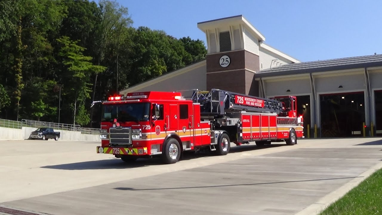 MCFRS Truck 725 Responding - YouTube