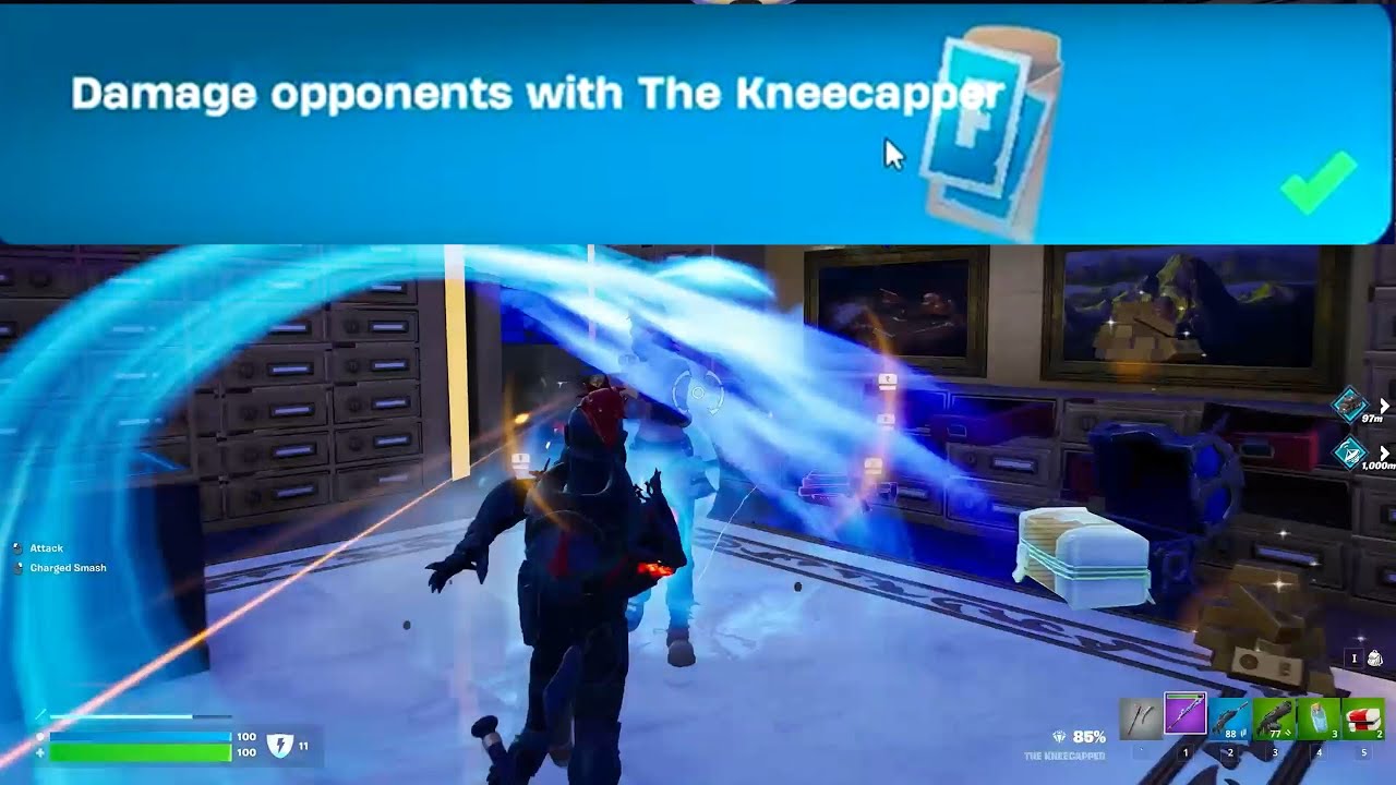 Damage opponents with the Kneecapper Fortnite - YouTube