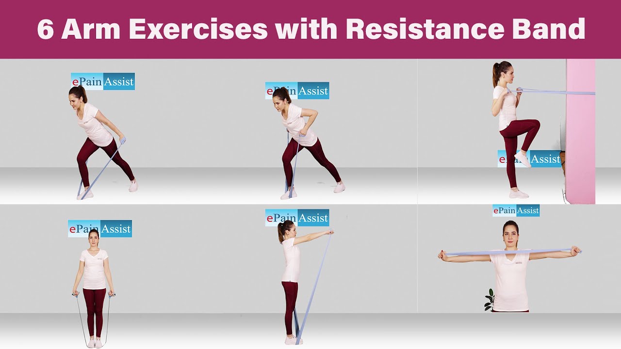 6 Arm Exercises with Resistance Band - YouTube