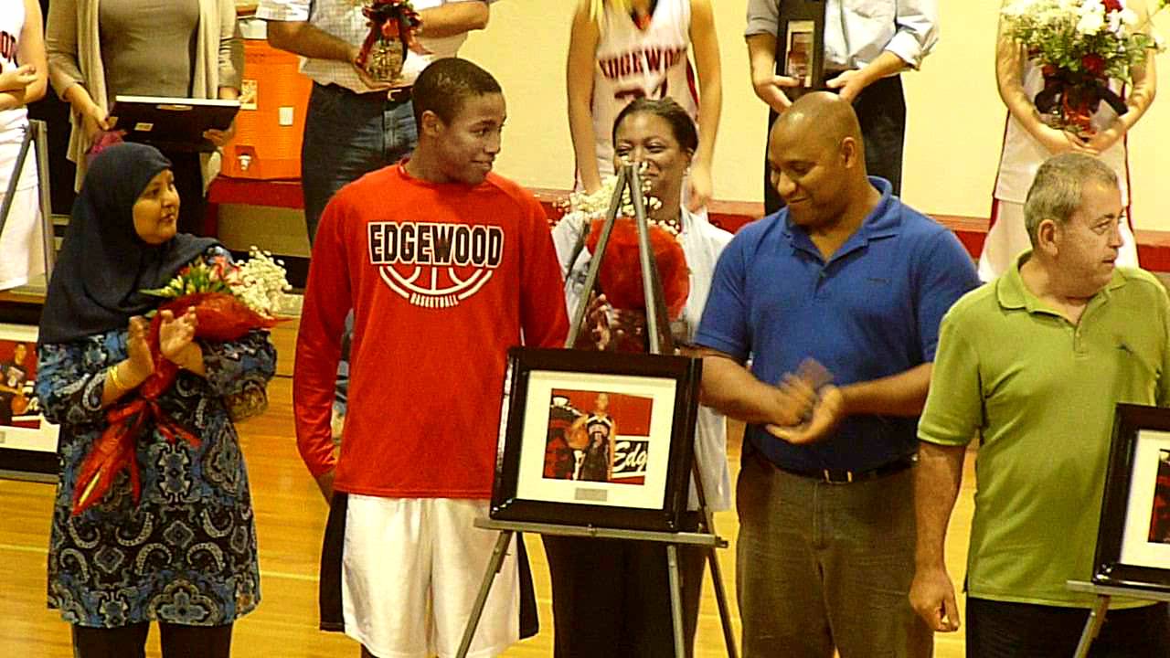Edgewood Jr./Sr. High Varsity Basketball Senior Night Ceremony - YouTube