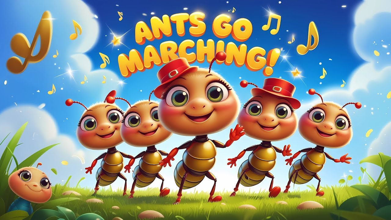 Ants Go Marching Song | Fun & Educational | Nursery Rhymes Planet - YouTube