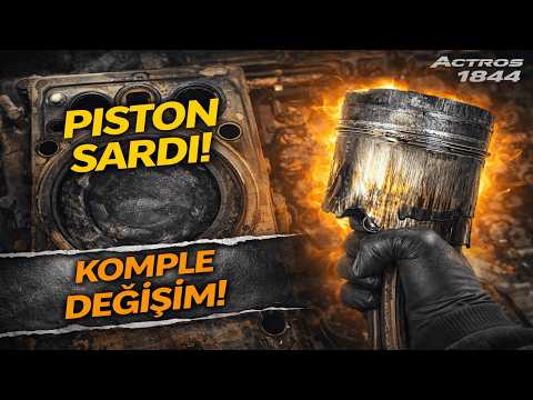 Mercedes-Benz Actros 1844 Piston Sardı! Komple Piston & Gömlek Değişimi 🔧