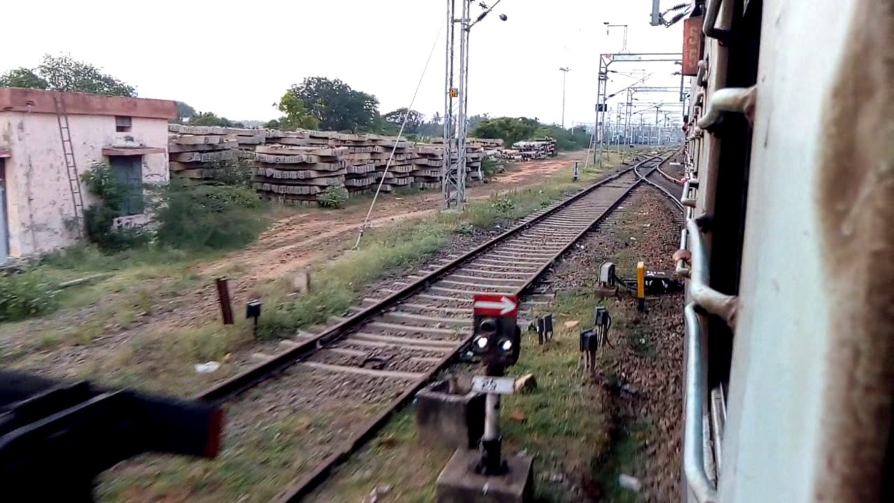 Coimbatotre to nagercoil super fast Express train entering into ...