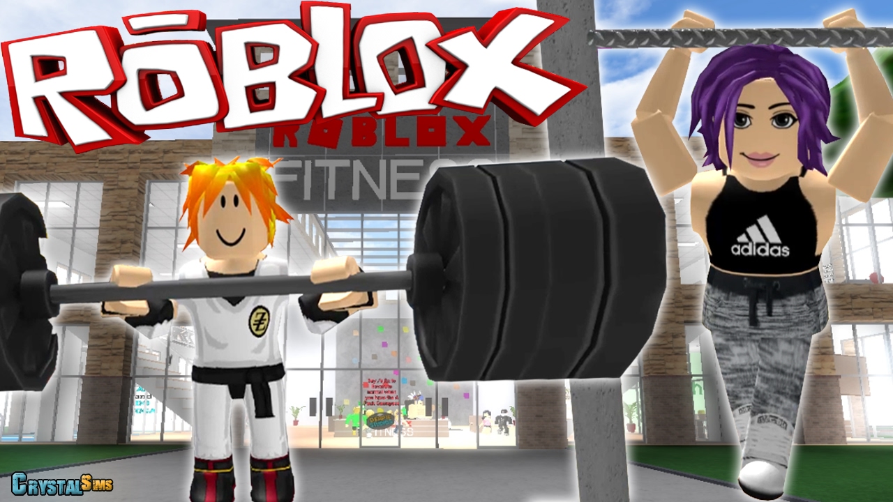 NOS PONEMOS FUERTES EN EL GYM | FITNESS ROBLOX | CRYSTALSIMS - YouTube