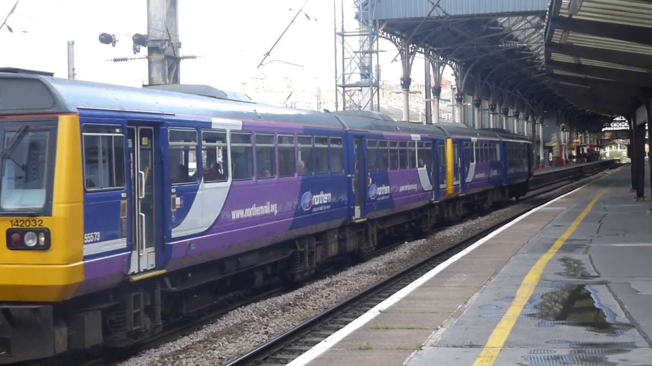 Double Northern Class 142 leaves Preston (7/9/13) - YouTube