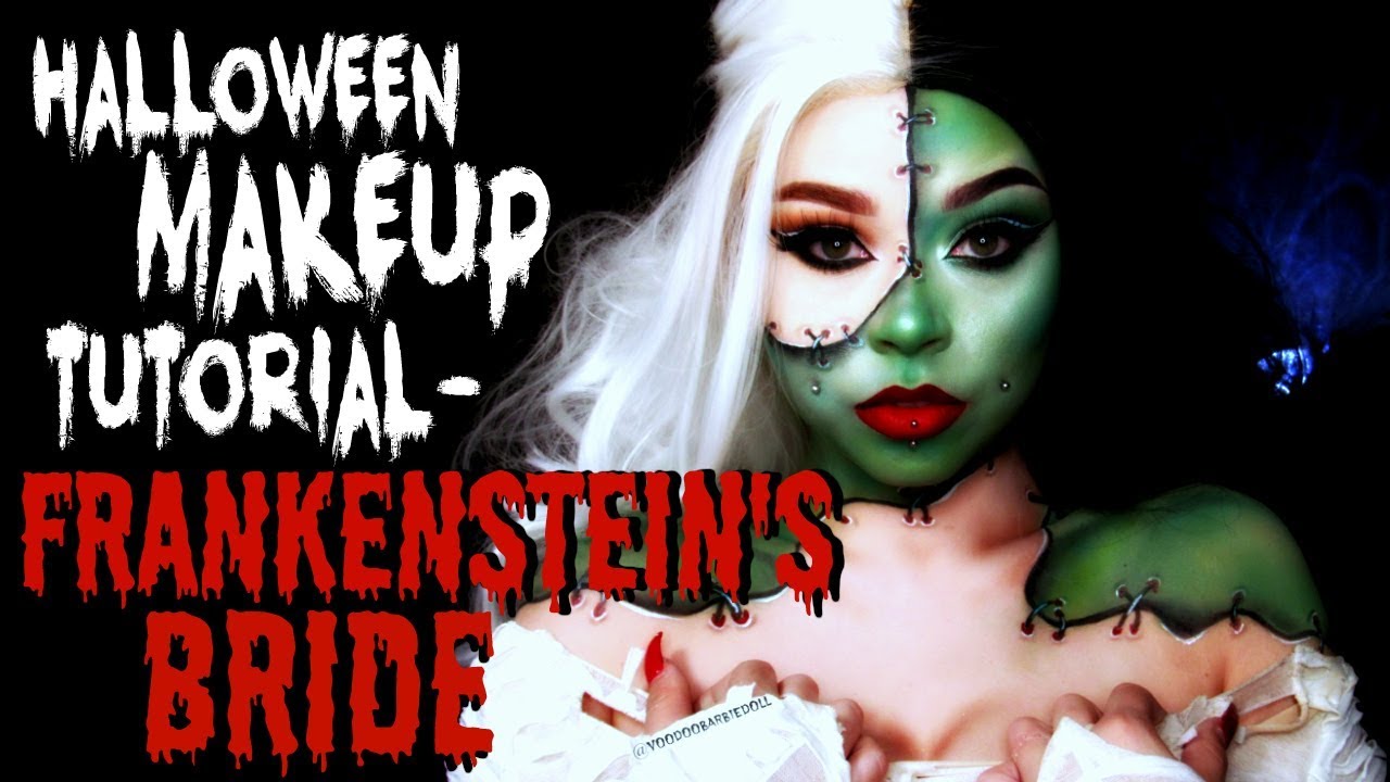 Bride of Frankenstein Halloween Makeup Tutorial | Sydney Nicole - YouTube