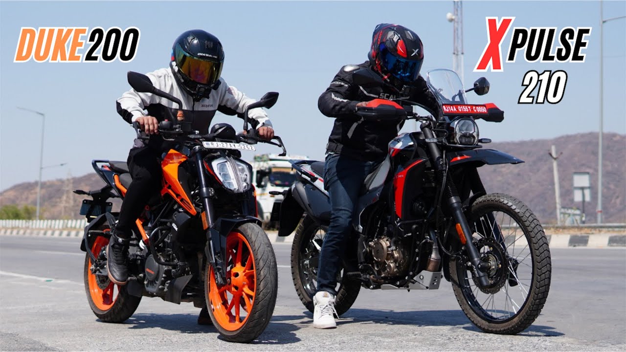 HERO XPULSE 210 vs KTM DUKE 200 DRAG RACE🔥| when off-road meets street ...