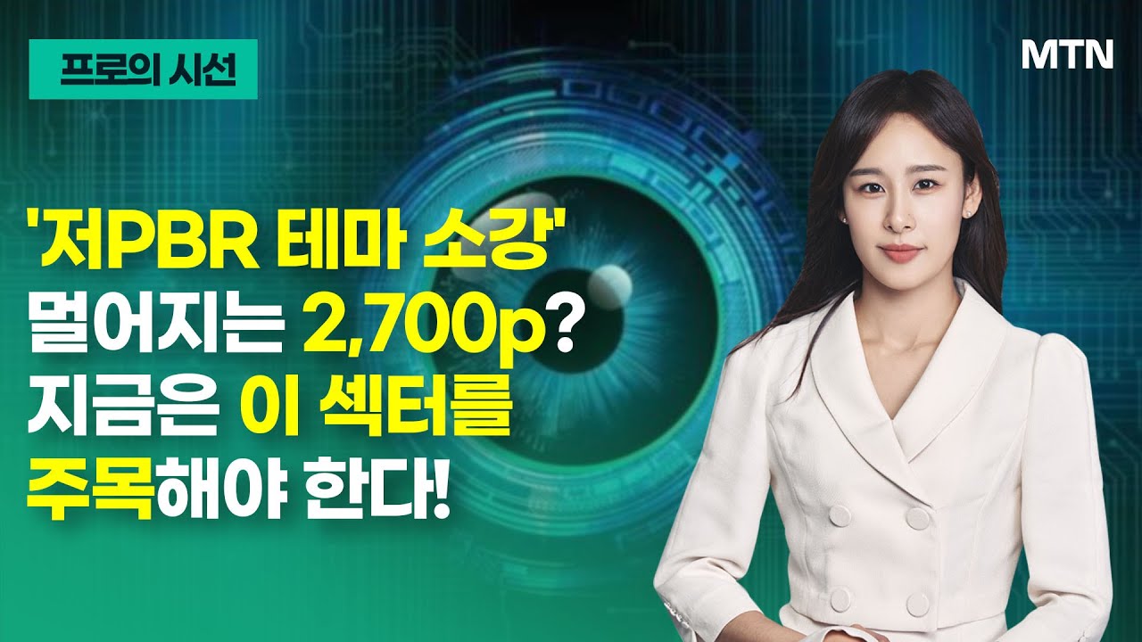 프로의 시선 저pbr 테마 소강 멀어지는 2700p 지금은 이 섹터를 주목해야 한다 머니투데이방송 증시 증권