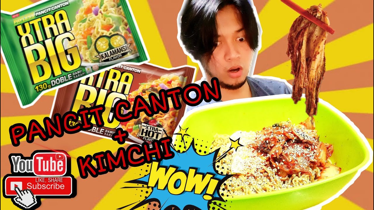 INSTANT PANCIT CANTON WITH KIMCHI RECIPE MUST TRY! | NIK ERGELA - YouTube