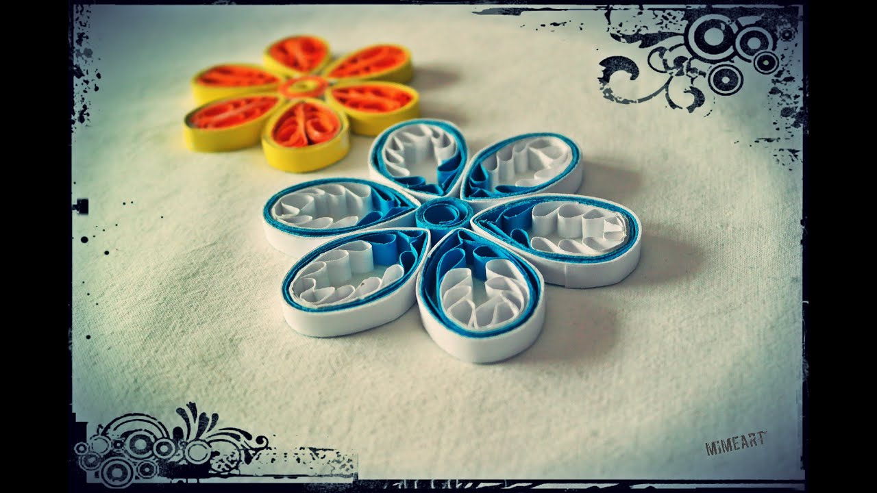Quilling tutorial - How to Make Quilling Flower - YouTube