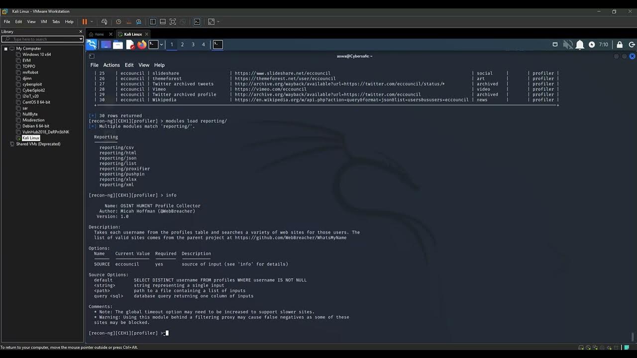 Recon tool Part 2 - YouTube