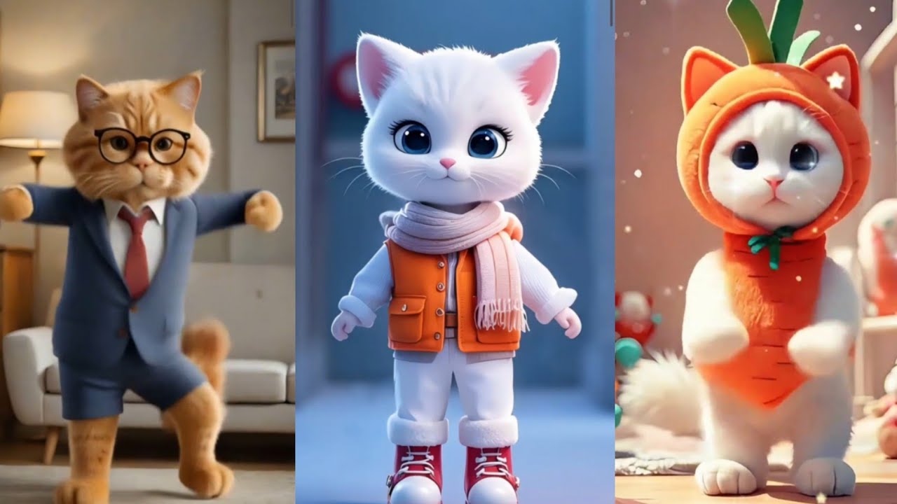 Cute cat funny dancing video 💃 😂 | non stop dance, #catdancing # ...