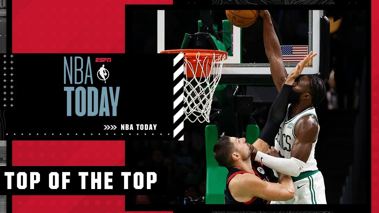 RJ gets FIRED UP from Jaylen Brown's poster dunk 🔥 | NBA Today - YouTube