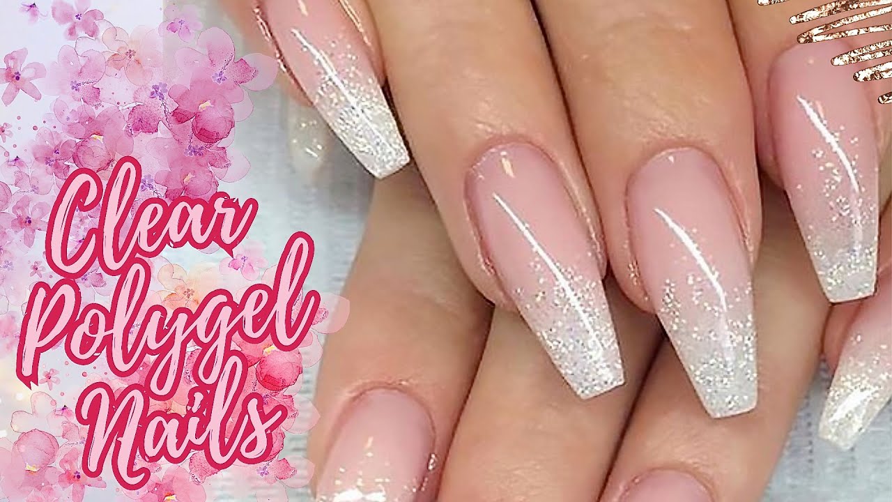 🍒 #Nails : Clear Polygel Nails Using Nail Forms for The First Time ...