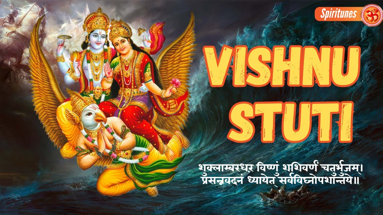 Vishnu Stuti With Lyrics Hindi & English | Shuklambaradharam Vishnum ...