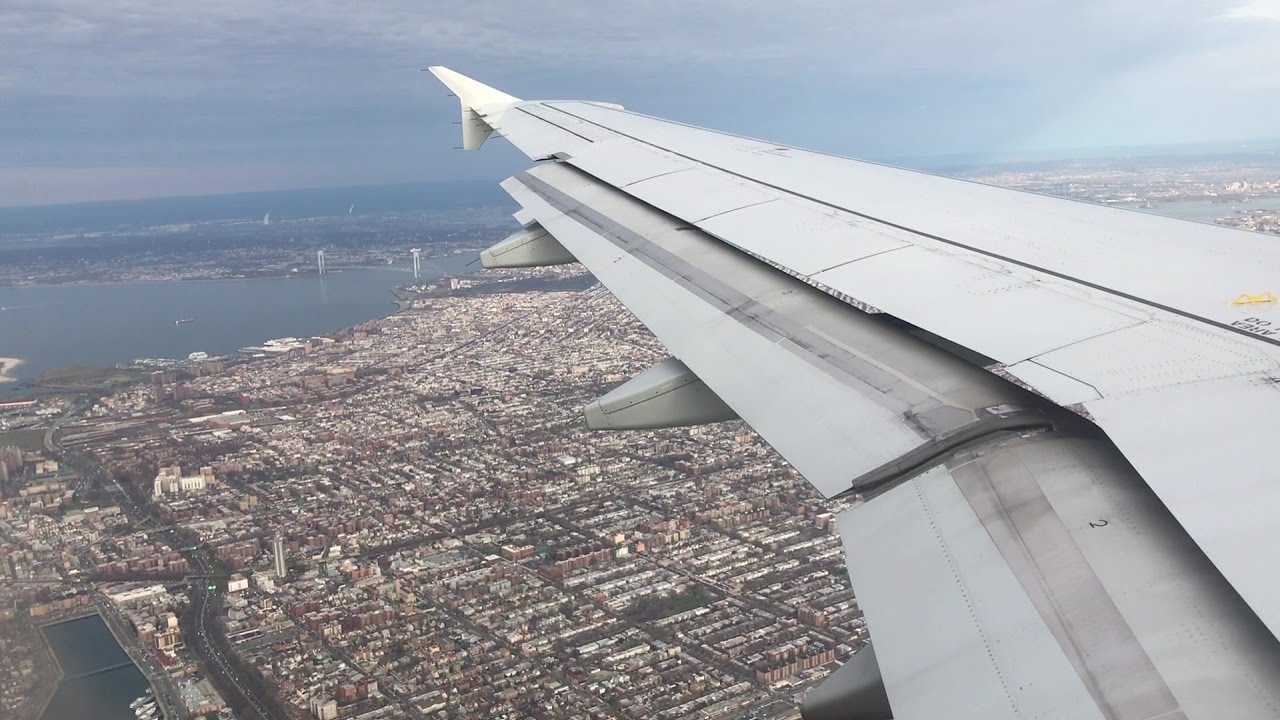 JetBlue 80 A320 - JFK Airport (JFK) Canarsie landing - Great views of ...