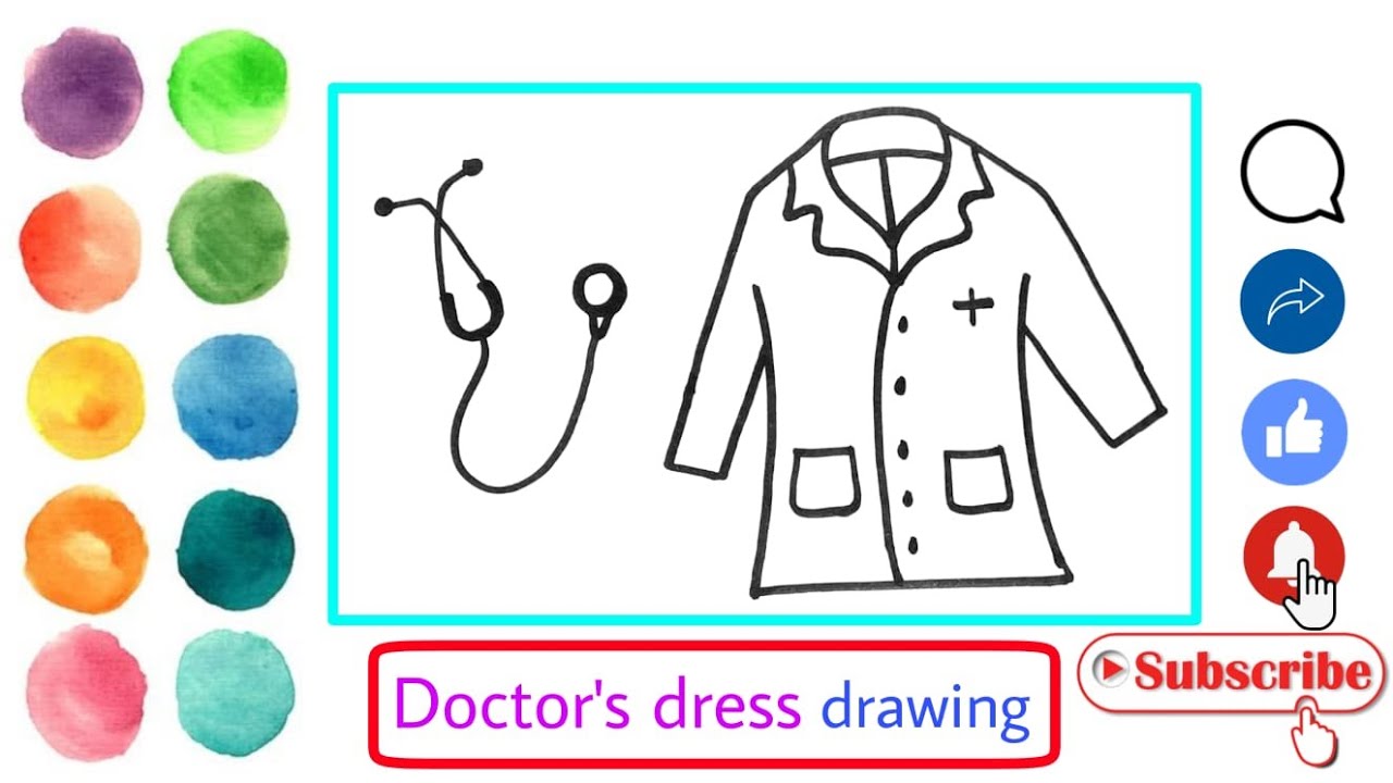 Doctor's dress Drawing | Simple & Easy Doctor's dress Drawing for ...