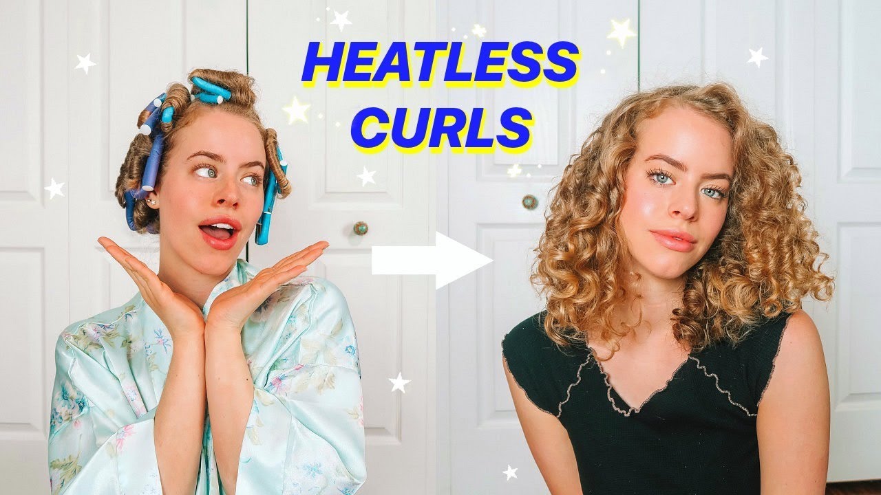 the best overnight HEATLESS curls - YouTube