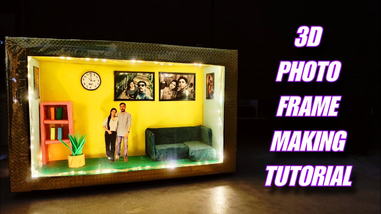 3D PHOTO FRAME MAKING TUTORIAL 🖼️🖼️/ wedding gift ideas/viral 3d photo frame - YouTube