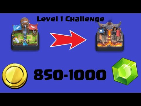 Level 1 Challenge: 850-1000 trophies | Clash Royale - YouTube