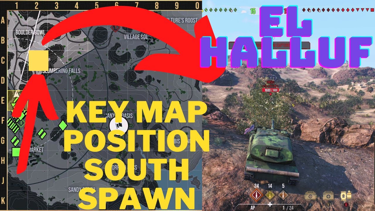 El Halluf Key Map Position (South Spawn, All Game Modes). WOT Console ...