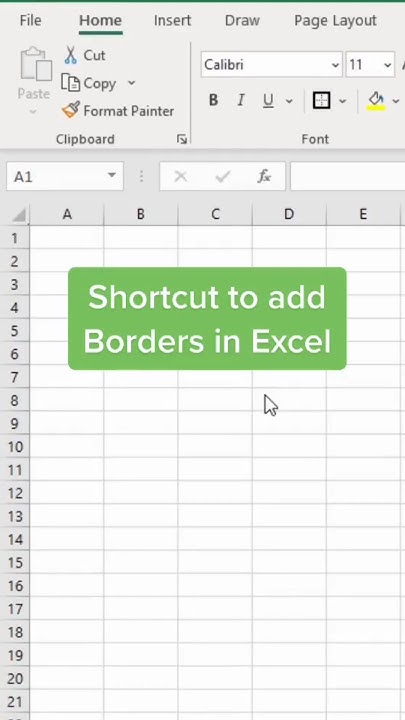 Shortcut To Add Border In Excel Exceltips Exceltutorial Excelformula Dataanalysis Msoffice 