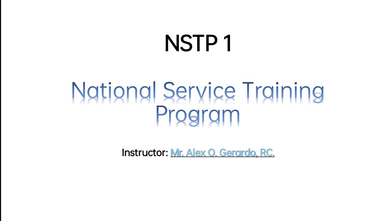Part 2 Introduction to NSTP1 - YouTube