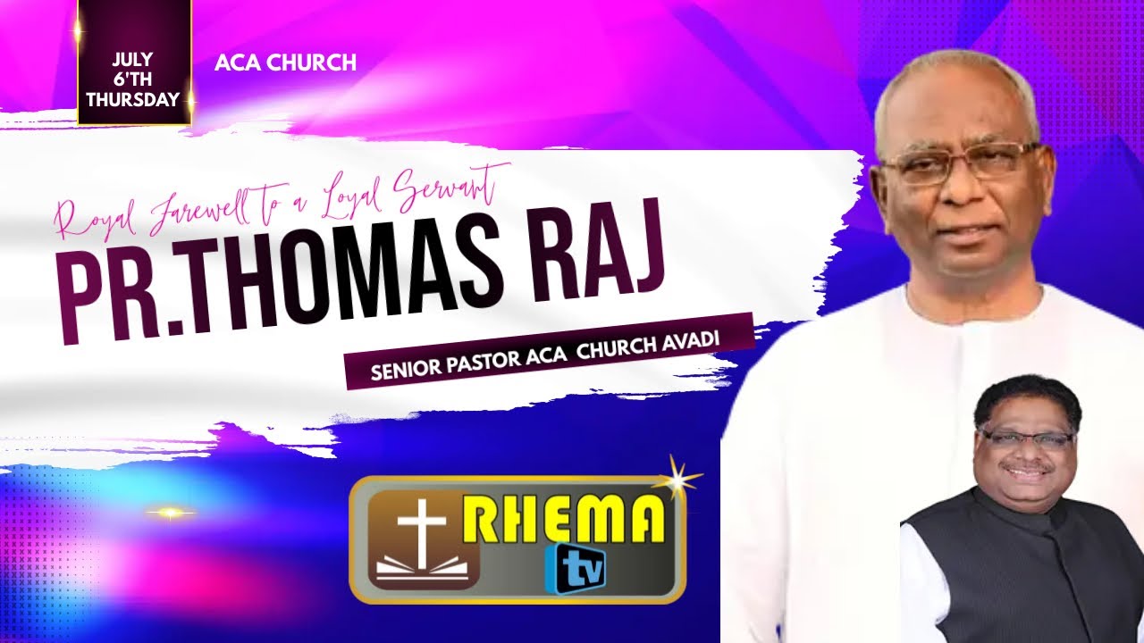 Rev.FINNY JOSEPH LAST RESPECT TO Pr.THOMASRAJ - YouTube