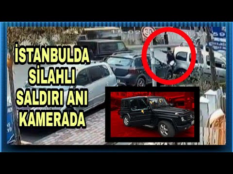 İstanbul'da lüx cipe silahlı saldırı anı