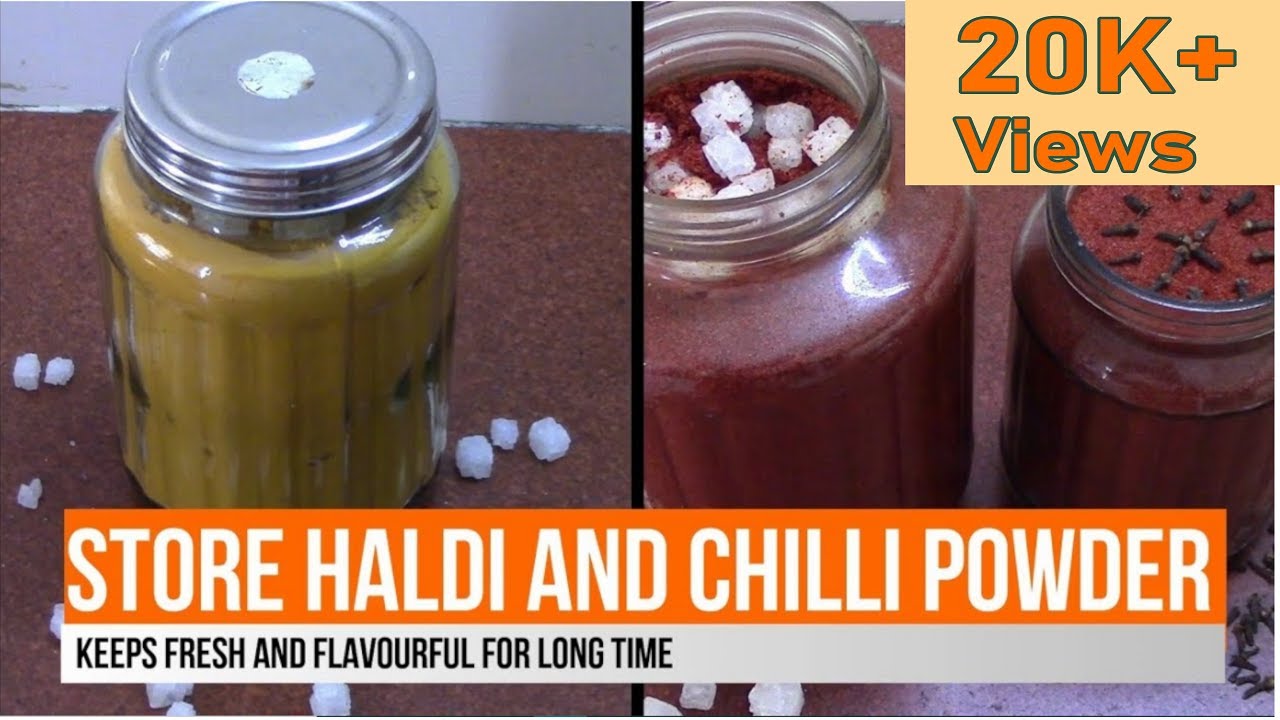 How to Store Turmeric And Chilli Powder | लाल मिर्च और हल्दी पाउडर को ...