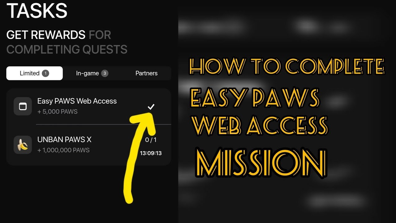 How to Complete Easy Paws Web Access Mission | Paws Airdrop | Paws ...
